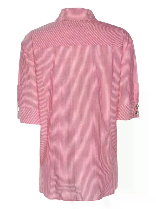 Marina Rinaldi Striped Button-front Shirt