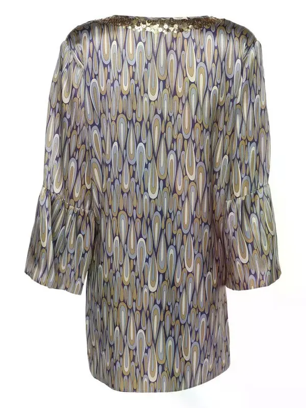 ANNA SCHOLZ Sequin-embellished V-neck Tunic