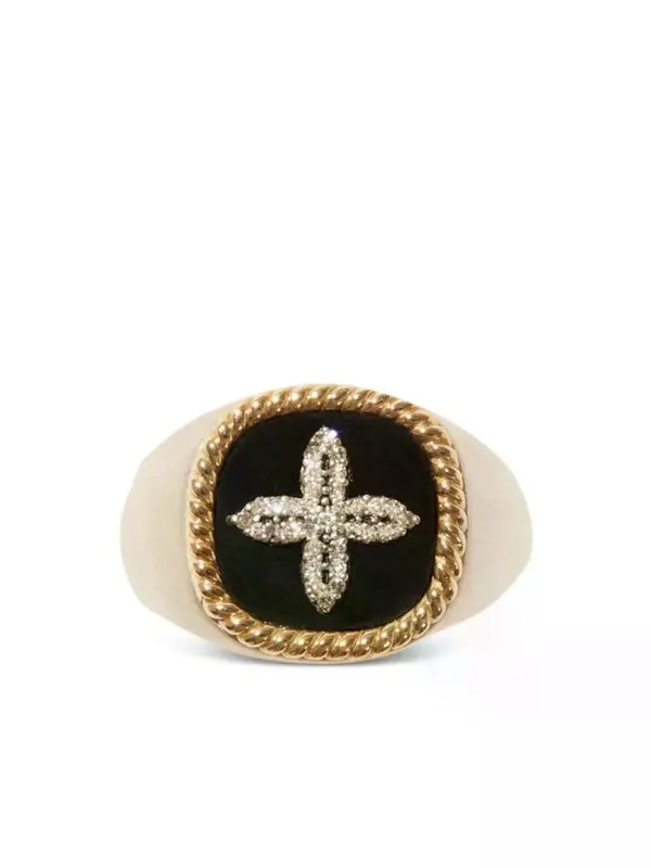 Pascale Monvoisin Bowie Diamond Signet Ring - Gold