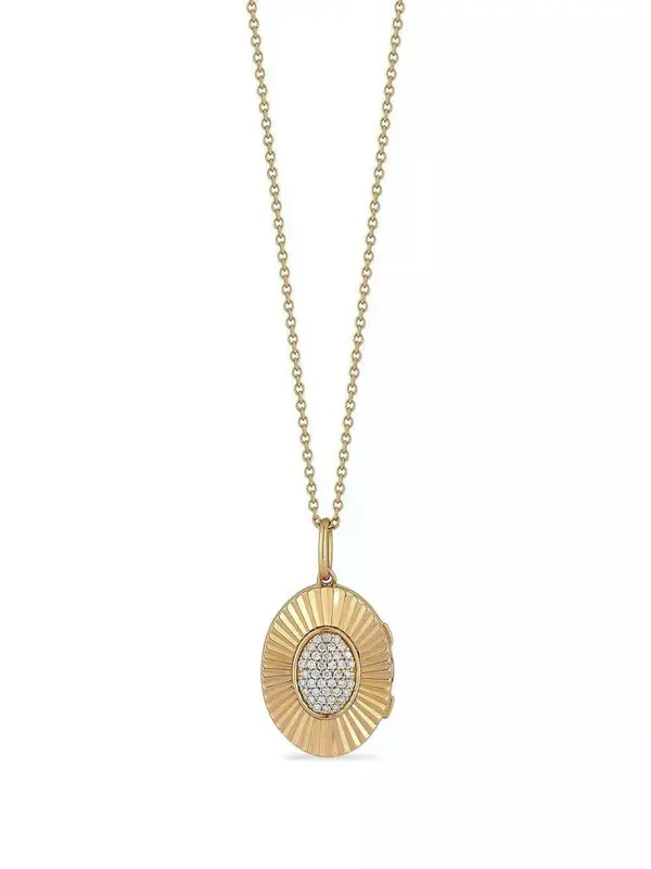 DANA REBECCA DESIGNS 14k Yellow Diamond Oval Locket Necklace - Gold