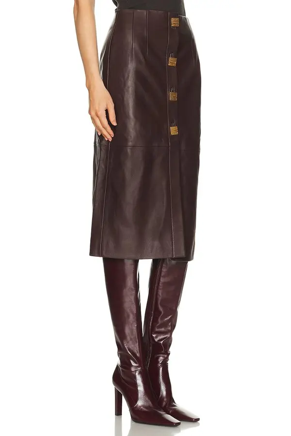 Tove Pilar Leather Skirt