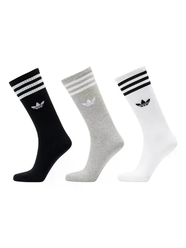Adidas Three-stripe Logo Crew Socks - Black