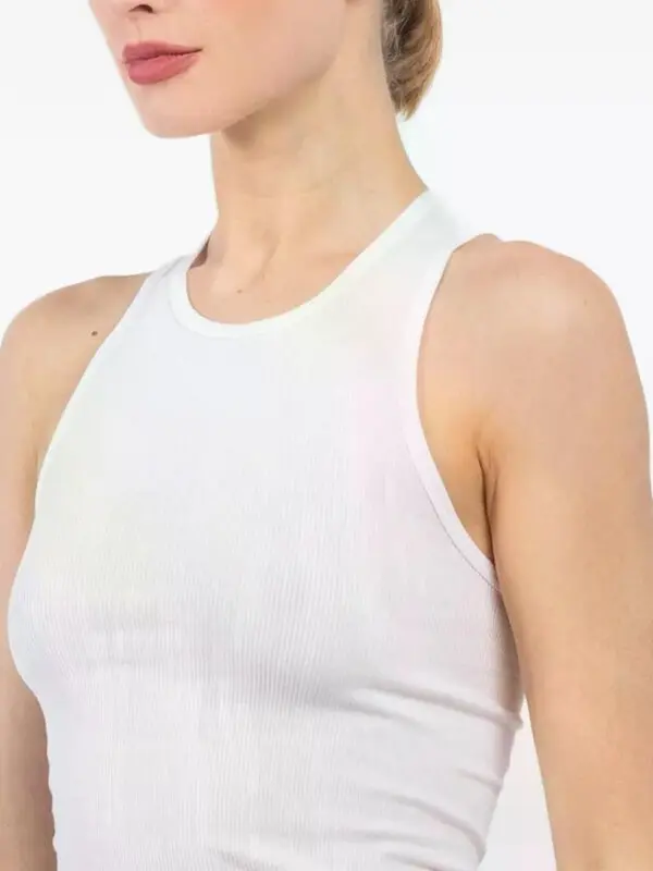 Tibi Ribbed Knit Tank Top - White