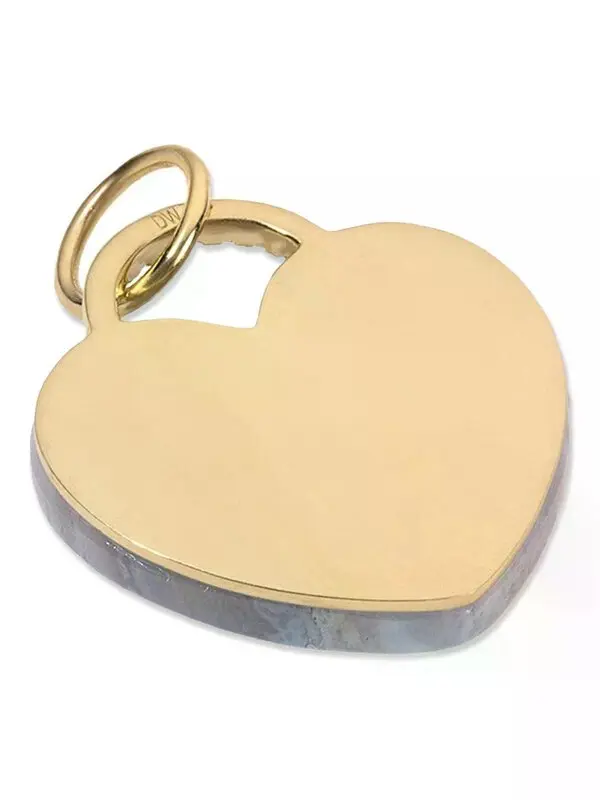 Devon Woodhill Lace Agate Rock Solid Heart Charm