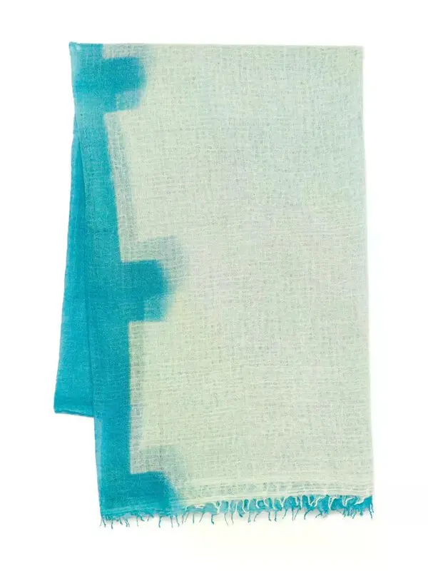 SUZUSAN Tie-dye Fringed Scarf - Neutrals