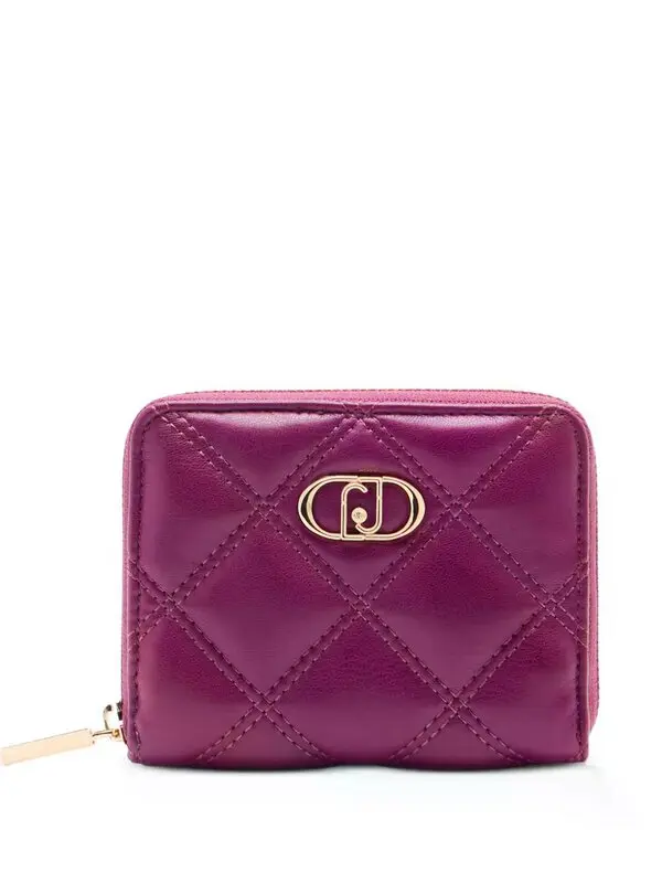 Liu Jo Monogram-plaque Quilted Wallet - Purple