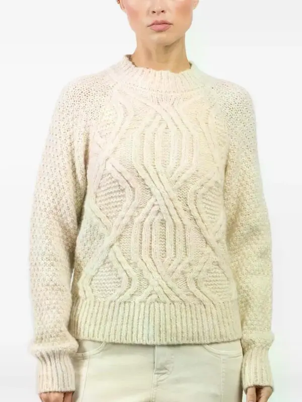 Eleventy Cable-knit Crew-neck Sweater
