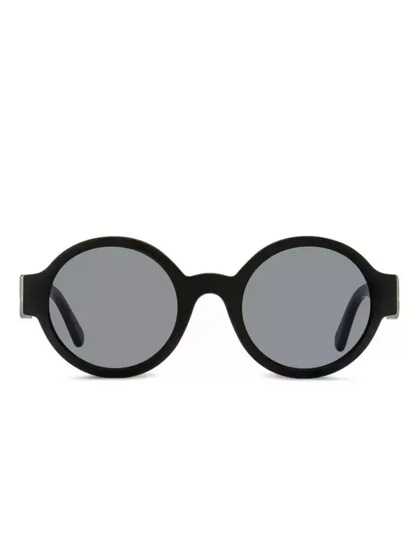 Moncler Logo Round Sunglasses - Black