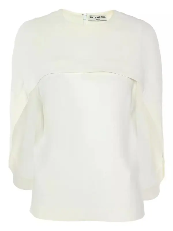 Balenciaga Cape-sleeved Top