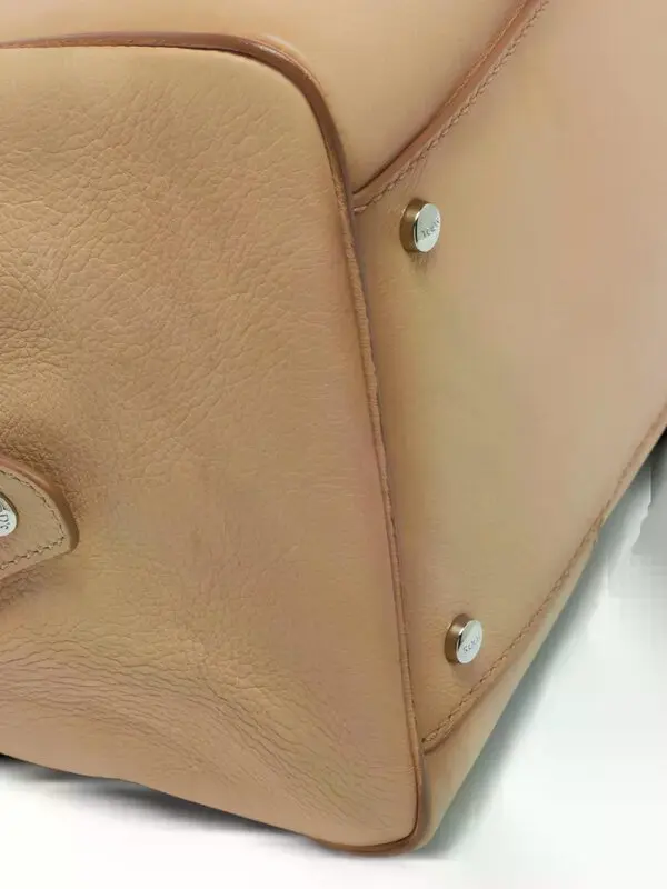 TOD'S Large Sella Leather Tote Bag - Neutrals
