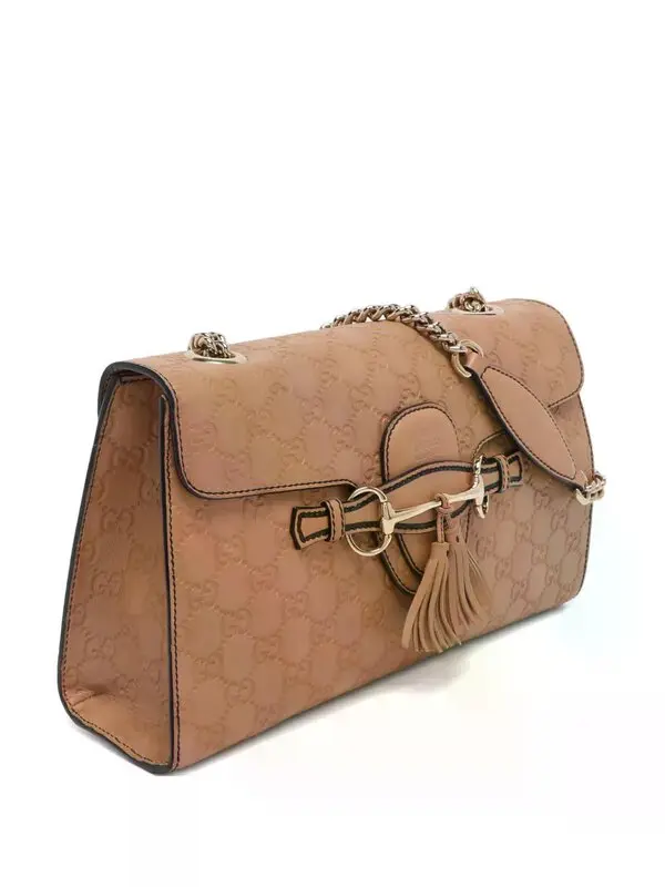 Gucci Emily Embossed Leather Shoulder Bag