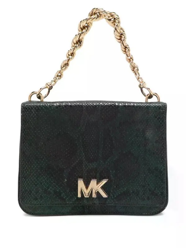 Michael Kors Python-embossed Chain-link Shoulder Bag