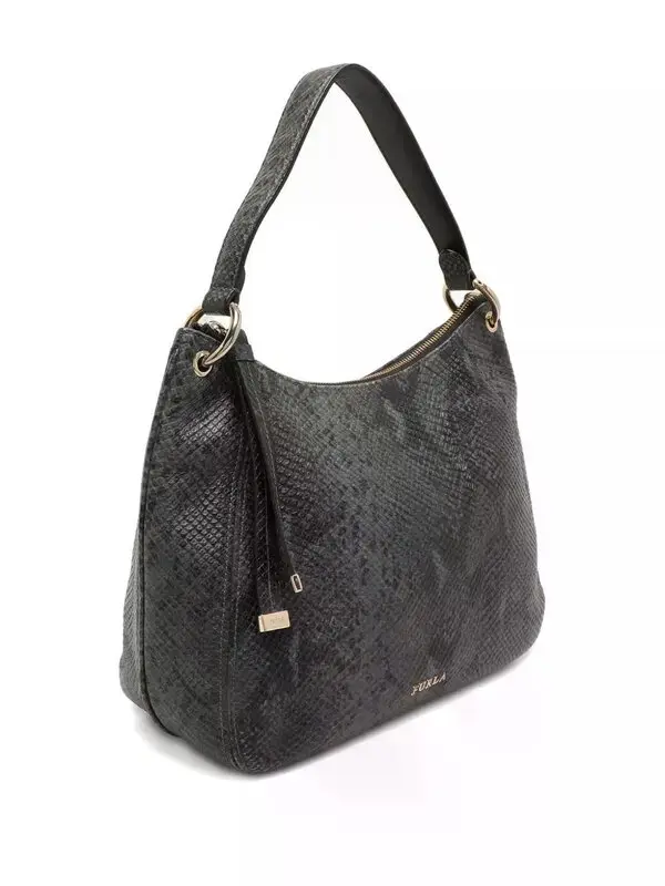 Furla Python-embossed Leather Tote Bag