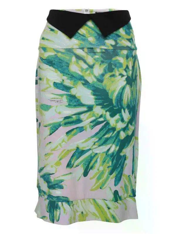 Just Cavalli Floral-print Skirt - Green