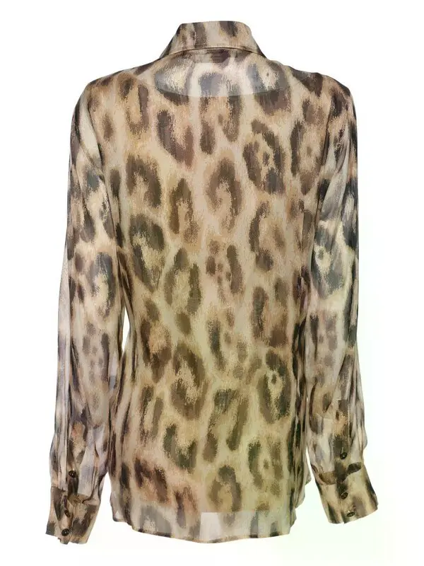Marina Rinaldi Leopard-pattern Long Sleeve Shirt