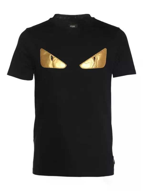Fendi Eye-patch Cotton T-shirt - Black
