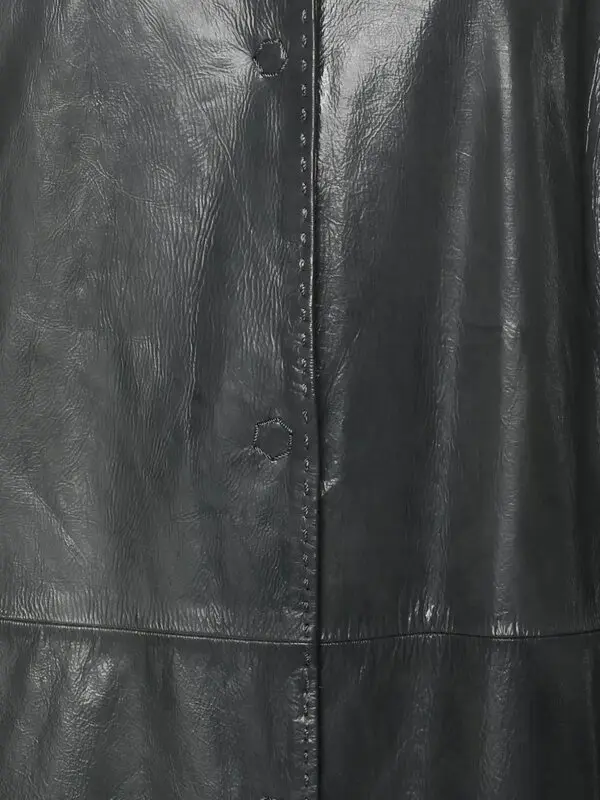 Marina Rinaldi Long Calf Leather Jacket