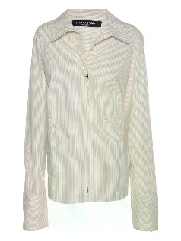 Marina Rinaldi Striped Shirt - Neutrals
