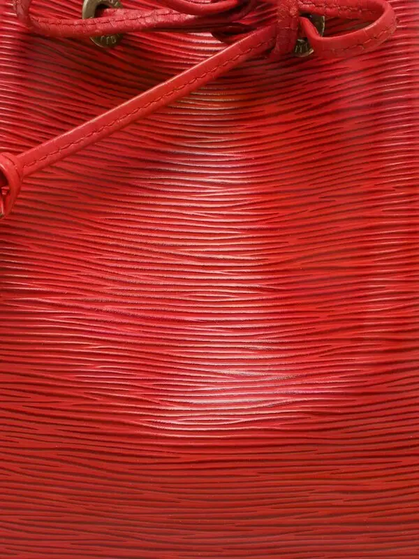 LOUIS VUITTON 1993 Petit Noe Leather Bucket Bag - Red