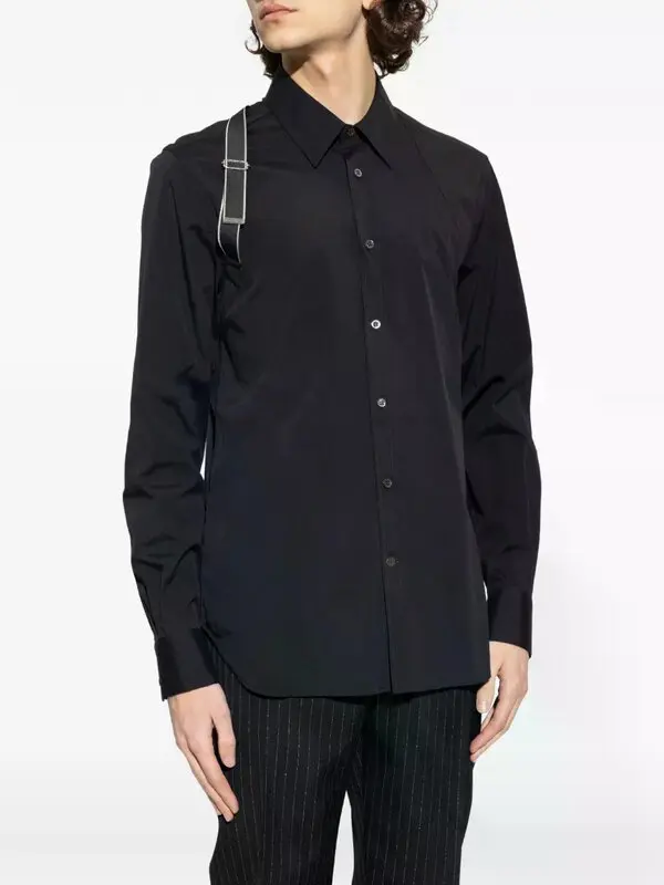 Alexander McQueen Strap-detail Shirt - Black