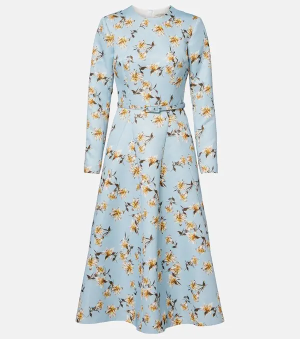 EMILIA WICKSTEAD Ucellina Floral Midi Dress - Blue