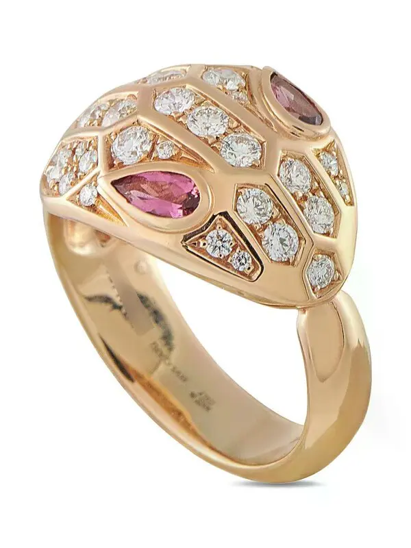 BVLGARI Serpenti Seduttori Diamond & Rubellite Ring - Pink