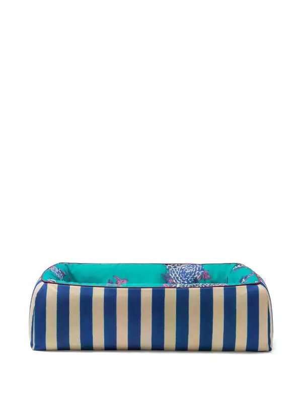 LISA CORTI X Mystylebags Striped Floral Pet Bed - Blue