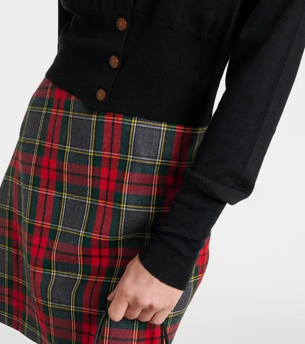 VIVIENNE WESTWOOD Bea Cropped Wool And Silk Cardigan - Black