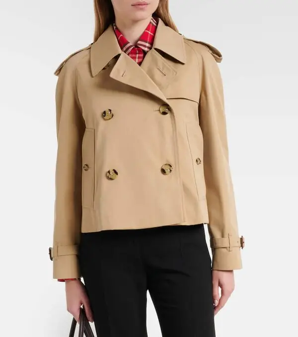 Burberry Cropped Cotton Gabardine Jacket
