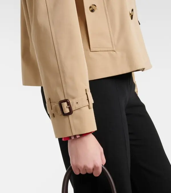 Burberry Cropped Cotton Gabardine Jacket