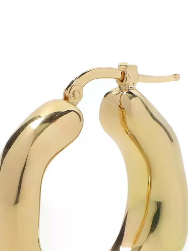 JIL SANDER Brass Hoop Earrings