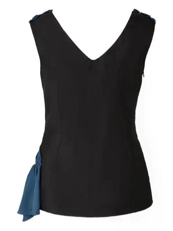 Marni V-neck Side-zip Blouse - Blue