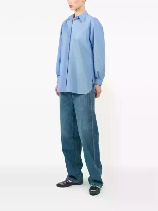 Dusan Long-sleeved Buttoned Shirt - Blue