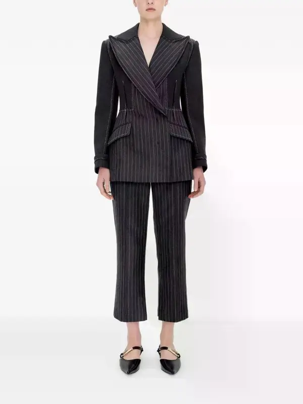 Simkhai Vera Pinstripe-pattern Trousers