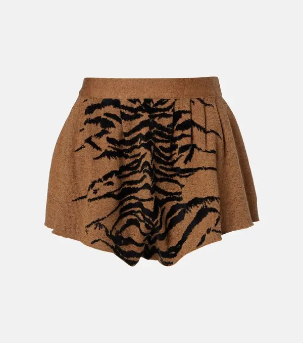 Alaïa Knitted Mohair Blend Shorts