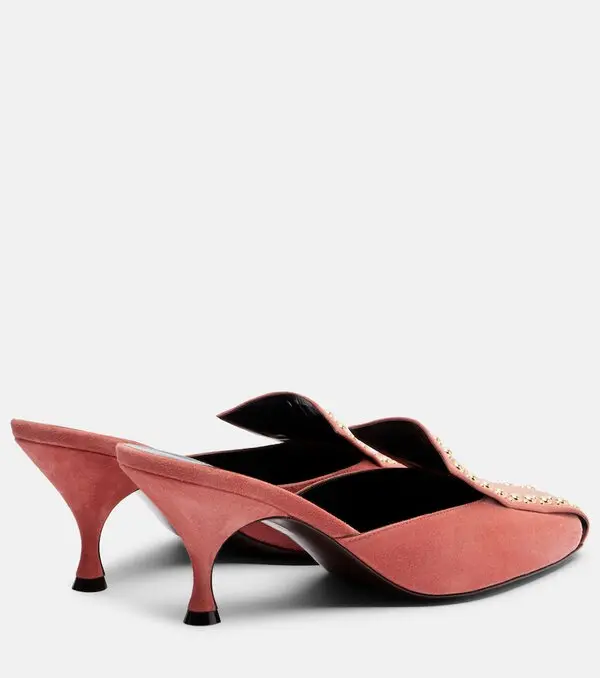 HERBERT LEVINE Bright Idea 70 Embellished Suede Mules