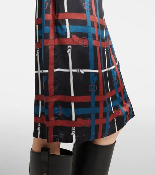Burberry Check Crêpe Wrap Dress