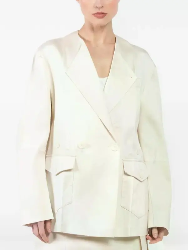 SETCHU Origami Double-breasted Belted Blazer