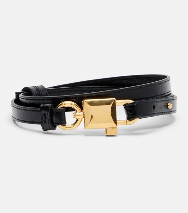 Dolce & Gabbana Leather Belt With Lock - Black