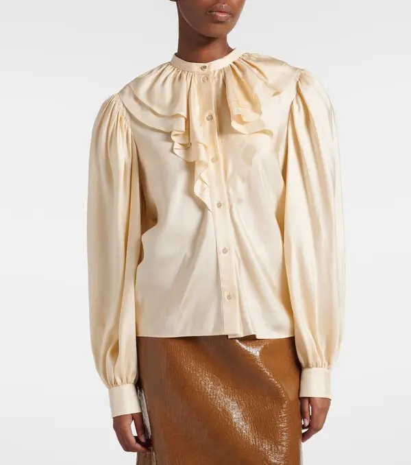 Gucci Ruffled Silk Blouse