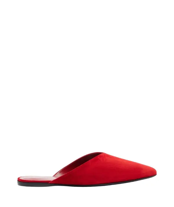 HERBERT LEVINE Homebody Suede Mules - Red