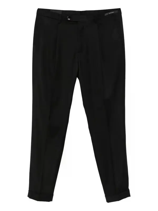 MICHAEL COAL Pleated Turn-up Trousers