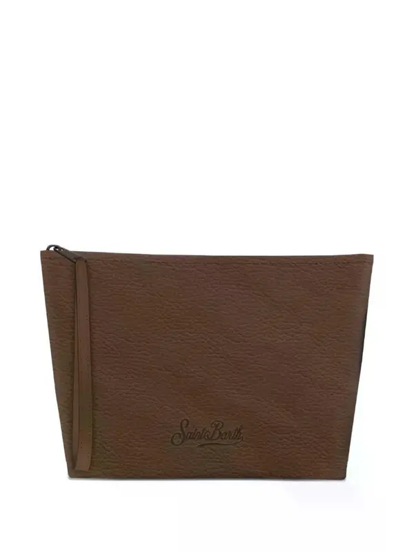 MC2 SAINT BARTH Grained Leather Clutch - Brown