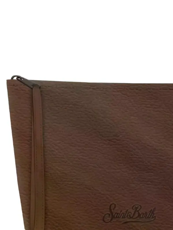MC2 SAINT BARTH Grained Leather Clutch - Brown