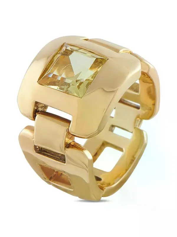 Hermès 18k Yellow Citrine Ring - Gold