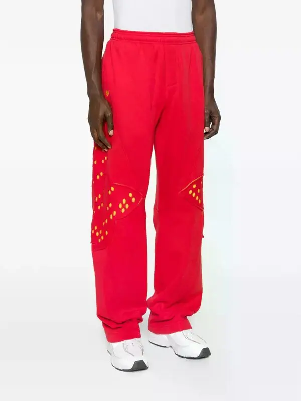 KIKO KOSTADINOV X Fox Lab Perforated Fleece Jogger - Red