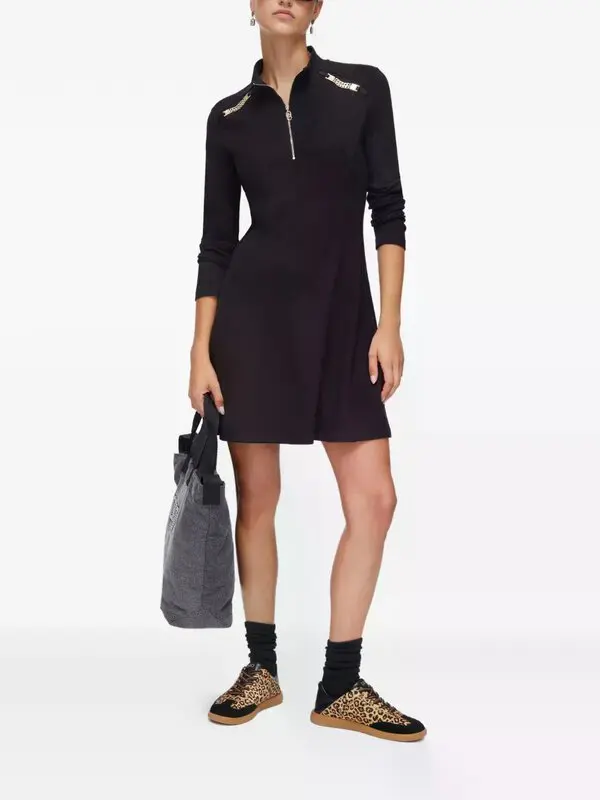 Liu Jo Short Milano Stitch Dress With Chain Detail