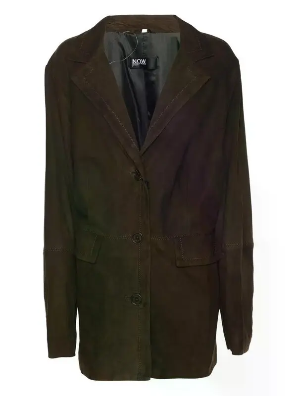 PERSON-A Suede Single-breasted Blazer