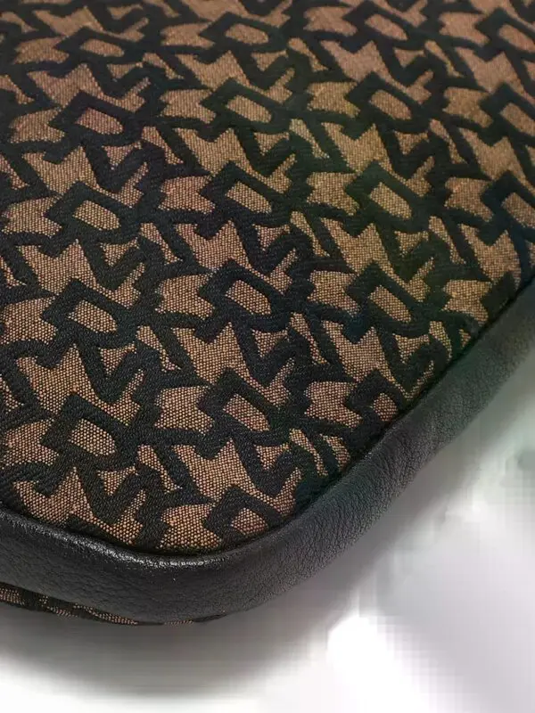 Dkny Vintage Canvas And Leather Clutch