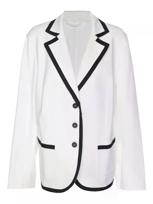 BASLER Notched-lapels Blazer - White